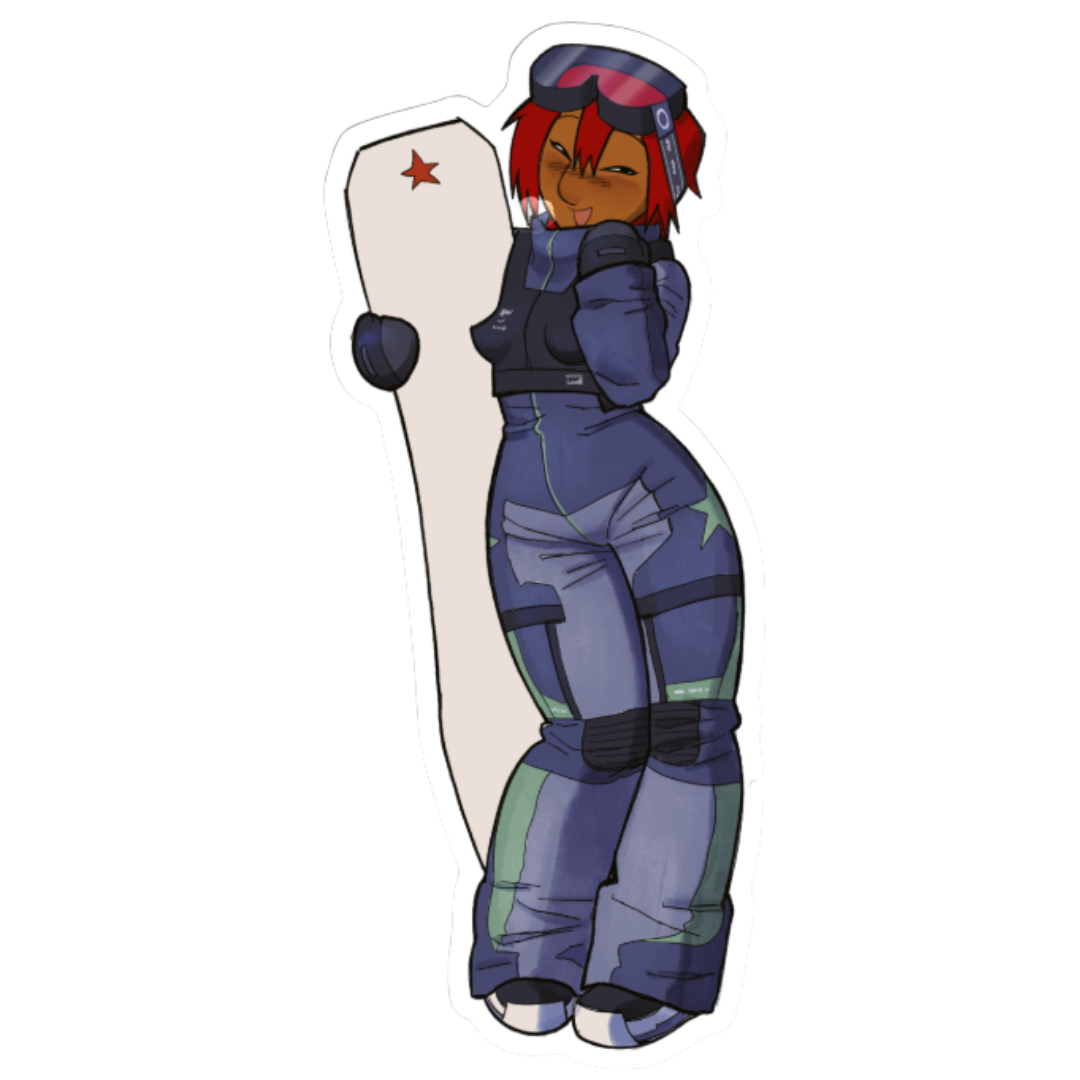 Snowboard Kate Sticker – Shockwave Animation Store